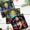 Nativity Stained Glass Window Digital Papers – Printable Papercraft ...