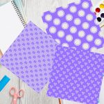 Lilac & Lavender Retro Florals Digital Papers – Purple Printable ...