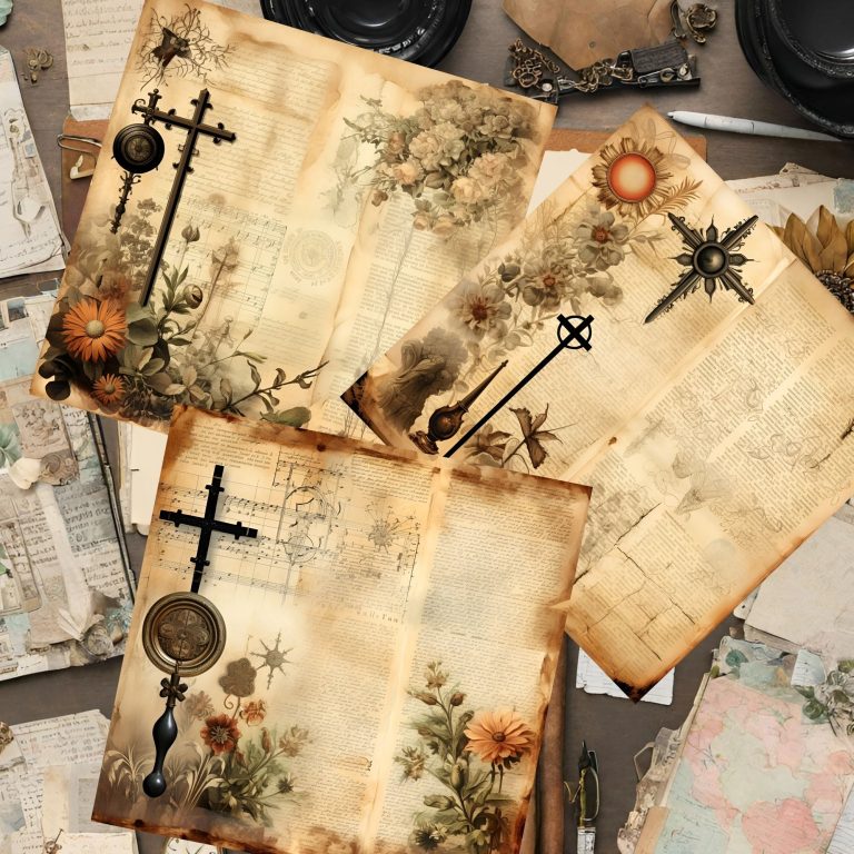 Vintage Christian Ephemera Junk Journal & Scrapbook Digital Decorative ...