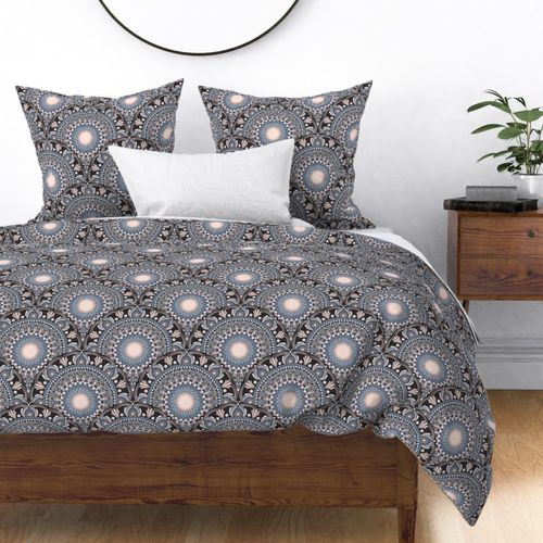 12” Ornate Apricot Serenity Dot Mandala Art Deco Scallop – Medium ...