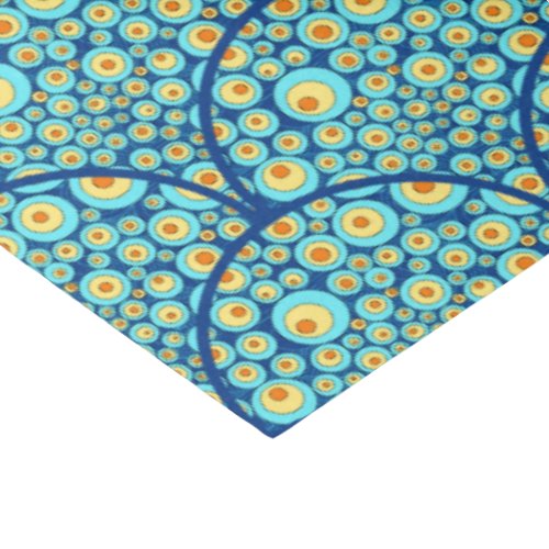 Starry Night On Sea Doodle Art Deco Scallop Tissue Paper - Triplicate