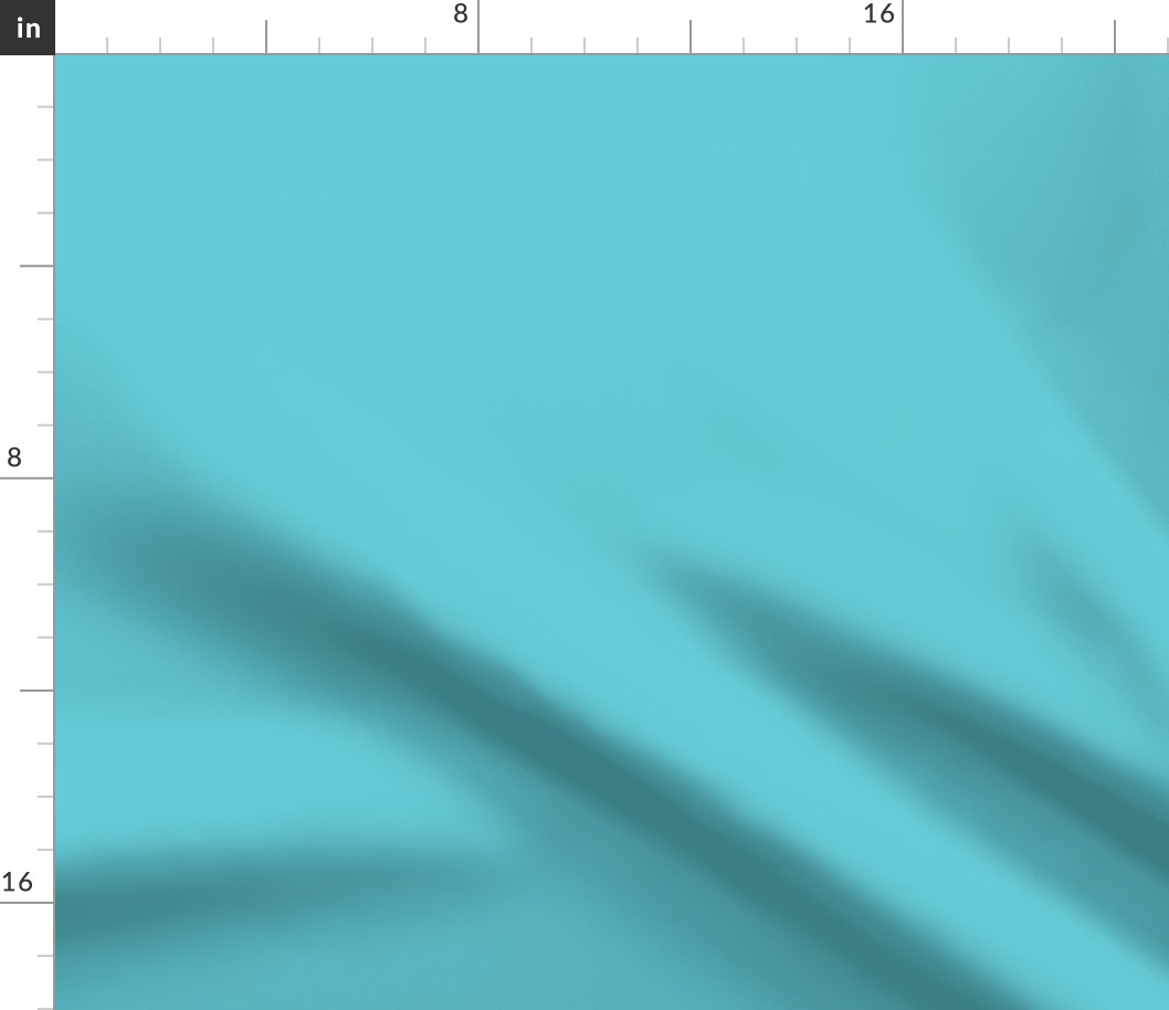 Sunset on Sea Serpent Bright Turquoise Solid Fabric - Triplicate