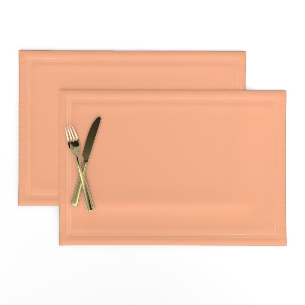 Sunset on Sea Warm Peach Solid – Placemats - Triplicate