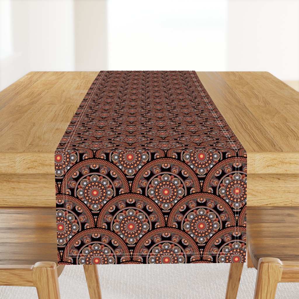 Small Safari Sunset Bohemian Star Fall Art Deco Mandala – Table Runner ...