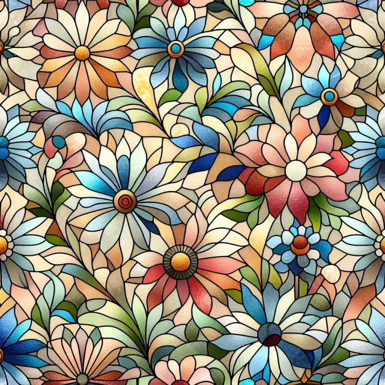 Free Printable The Stained Glass Flowerbed Stained Glass Scrapbook ...